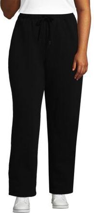 Lands End Jogginghose mit geradem Bein SERIOUS SWEATS, Damen, Gr&ouml;&szlig;e:52-54 plus, Schwarz, Baumwoll-Mischung/Polyester-Mischung, by Lands End