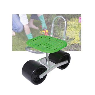 Generic Rollbarer Gartenarbeitsstuhl Mit R&auml;dern, 360&deg; Drehbar, H&ouml;henverstellbar, Robuster Gartenhocker for Rasen Und Garten(Green)