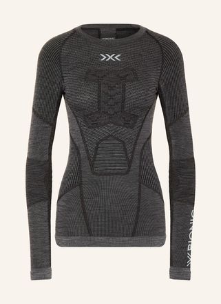 X Bionic X-Bionic Funktionsw&auml;sche-Shirt Symbio Merino Aus Merinowolle grau