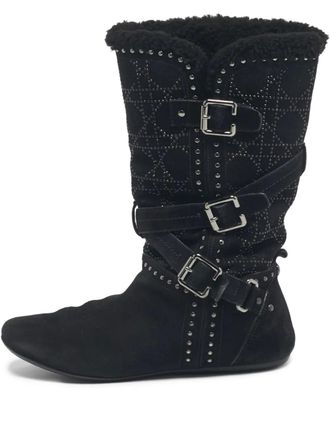 Dior bottes en cuir - Noir