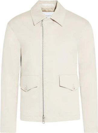 Paolo Pecora Homme, Vestes, Beige, Taille: L Giubbotto Zip in Tessuto