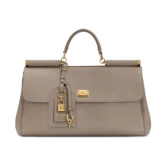 Dolce & Gabbana Sac &agrave; main moyen My Sicily - Femme - Sacs - Beige - Taille: ONE Size