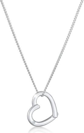 DIAMORE Elli DIAMONDS Halskette Damen Herz Anh&auml;nger Liebe Elegant mit Diamant (0.015 ct.) in 925 Sterling Silber