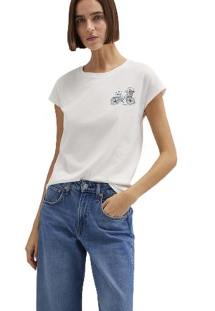 Mavi Damen Butterfly Bike Tee T-Shirt, Antique White, XL