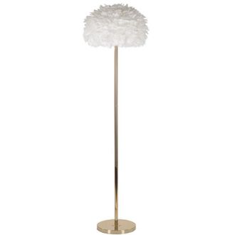 Paris Prix Lampadaire Imitation Plume Slim 170cm Or & Blanc