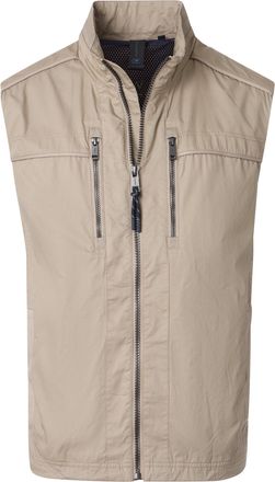 Casamoda Funktionsweste CASAMODA Weste, Herren, Gr. XXL, beige, Web, Obermaterial: 100% Baumwolle, unifarben, regular fit h&uuml;ftbedeckend, Rundhals, Westen Funkt