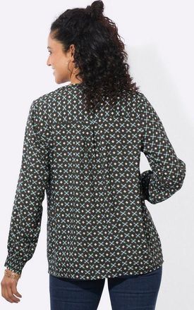 Witt Klassische Bluse Druck-Longbluse Langarm