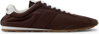 Miu Miu Baskets Plume en tissu technique et daim