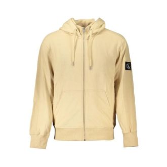 Calvin Klein Beiger Kapuzenpullover mit Rei&szlig;verschluss - - Sweatshirts & Hoodies - Herren - Beige - S