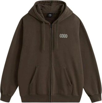 Vans Homme, Sweatshirts et sweats &agrave; capuche, Brun, Taille: XS Earthbound Loose Fit FZ