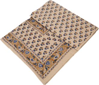Guru Shop Blockdruck Tagesdecke, Bett & Sofa&uuml;berwurf, Handgearbeiteter Wandbehang, Wandtuch - Design 22, Baumwolle, Size:Single 150x200 cm