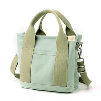 Generic Petit sac fourre-tout avec fermeture &eacute;clair, sac &agrave; bandouli&egrave;re multi-poches en toile, sac &agrave; bandouli&egrave;re, cartable, sac &agrave; bandouli&egrave;re 2025, Vert, 9.06 