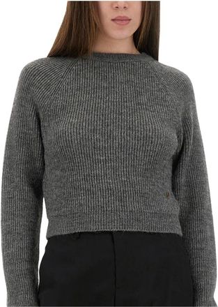 Moschino Rundhals-Strickpullover - - Knitwear - Damen - Grau - M