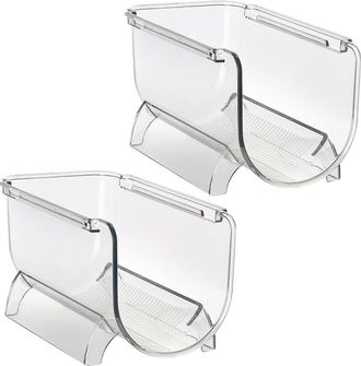 Valiclud Zerodeko 2 Stück Staplerbarer Transparenter Weinkisten Organizer Stapelbares Flaschenregal zur Getränkelagerung Platzsparendes Aufbewahrungsregal für 