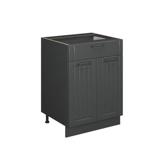 Vicco Meuble Cuisine Fame-Line, Gris fonc&eacute;, 60cm avec tiroir, PT Anthracite