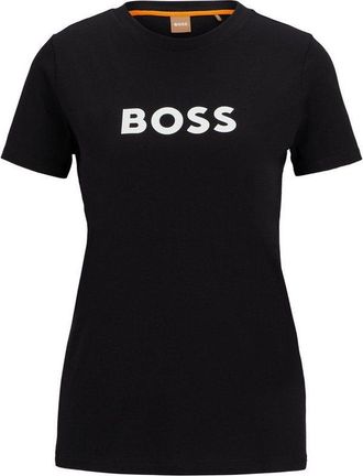 HUGO BOSS T-Shirt Elogo Premium Damenmode mit BOSS-Schriftzug