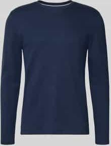 Christian Berg Longsleeve mit Strukturmuster und Rundhalsausschnitt