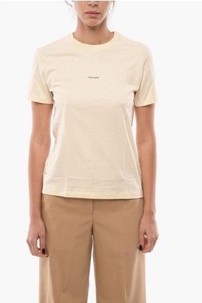 Holzweiler Solid Color SUZANA Crew-neck T-Shirt with Printed Logo size Xxs