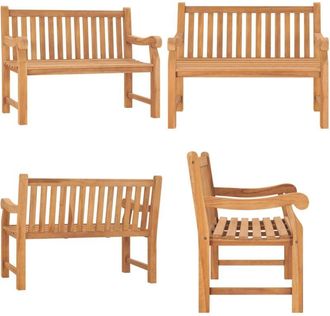 vidaXL Vidaxl - Gartenbank 114 cm Massivholz Teak - Gartenbank - Teakholz - Outdoorm&ouml;bel - Gartenm&ouml;bel - Terrasse - Home & Living