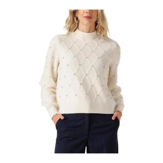 Y.A.S Yasembis LS Strickpullover - - Knitwear - Damen - Wei&szlig; - L