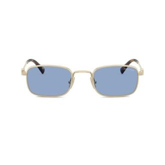 Miu Miu Lunettes de soleil rectangulaires en m&eacute;tal doccasion - Femme - Pre-owned - Jaune - Taille: ONE Size