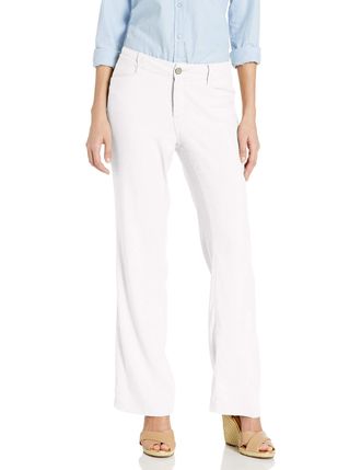 NYDJ Damen Stretch-leinen Hose, Optic White, 44
