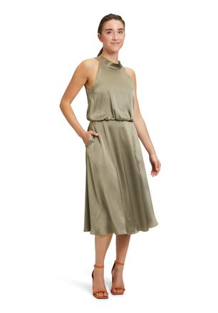 Vera Mont Damen Cocktailkleid mit Stehkragen 44, Turf