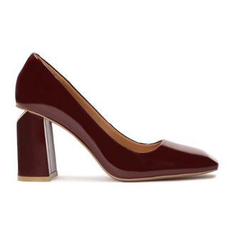 Kazar Femme, Chaussures, Brun, Taille: 39 EU Escarpins bordeaux avec logo d&eacute;coratif sur le talon