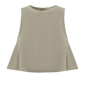 Ami Flared Cropped Top - - Blouses & Shirts - Damen - Gr&uuml;n - M