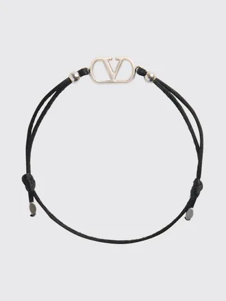Valentino Garavani Bracelet VLogo Signature en coton avec d&eacute;tails en laiton