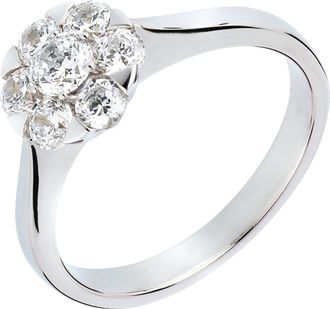 Edenly Ring Frische - Magnolie - Weißgold - 0.88 Karat - 7 Diamanten