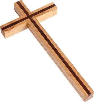 BESPORTBLE Holz Kreuz Holz Kreuz Wand H&auml;ngen Katholische Kruzifix Holz Kreuze f&uuml;r Home Hochzeiten Party Meditation Dekoration