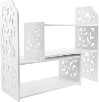 OSALADI Verstellbares Schreibtischregal aus Umweltfreundlichem Holz Kompakte Größe Platzsparender Schreibtischorganizer für Büro und Studenten