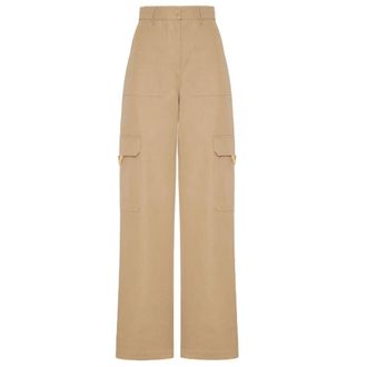 Valentino Beige Cargo Hose mit weitem Bein - - Trousers - Damen - Braun - S