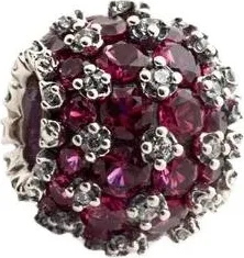 Pandora Femme, Accessoires, Rose, Taille: ONE Size Charme Rond Pav&eacute; Scintillant