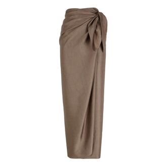 Cortana Gloria- jupe portefeuille mauve fum&eacute;- - Femme - Jupes - Brun - Taille: 40 FR