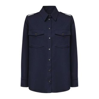 ottod'Ame Chemise Dc5340Night - Femme - Blouses et Chemises - Bleu - Taille: 36 FR