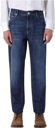 Brunello Cucinelli Homme, Jeans, Bleu, Taille: 2XL Jean Droit