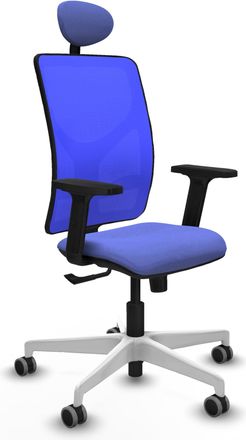 Piqueras y Crespo Schreibtischstuhl mit Rollen aus Parkett, mit 2D-Armlehnen, h&ouml;henverstellbare Lendenwirbelst&uuml;tze und festes Kopfteil, ausgestattet mit 3 Positionen un