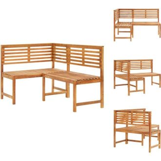 vidaXL Vidaxl - Garten-Eckbank 140 cm Massivholz Akazie - Holz Bank - Gartenbank - Eckbank - Outdoor Furniture - Gartenm&ouml;beln
