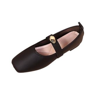 Generic Chaussures plates d&eacute;contract&eacute;es et &eacute;l&eacute;gantes pour femme - Couleur unie - Confortables et classiques - Chaussures Mary Jane &agrave; enfiler avec sangle - Pou