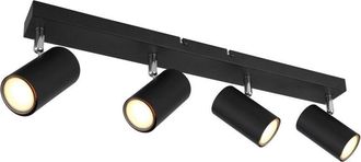 Globo Lighting Barre de spots de plafond noir mat 4x GU10
