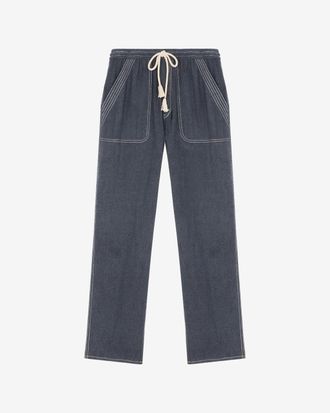 Isabel Marant Pantalon Viamao - Femme - Noir D&eacute;lav&eacute; - Taille34 - Marant &Eacute;toile