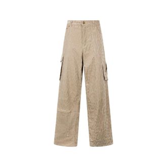 Roberto Cavalli Cargo Hose mit Jaguar-Muster - - Trousers - Damen - Braun - M
