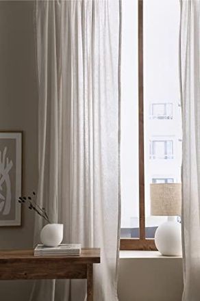 Ellos Home Beata Multifunktionsgardine Set, Leinen- und Baumwollmischung, Oeko-TEX Standard 100 Zertifiziert, bessere Baumwolle und europäisches Flachs Lein