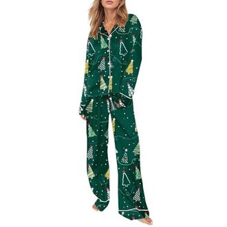 Generic Ensemble de pyjama d&eacute;contract&eacute; et tendance avec pantalon long, tenues dhiver pour femmes, ensemble de v&ecirc;tements de d&eacute;tente pour femmes, ensemble de su