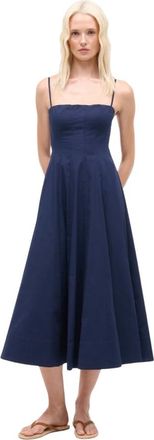 Staud Staud, Femme, Robes, Bleu, Taille: 38 FR Wylie Dress