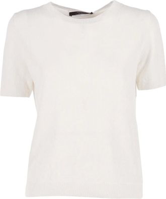 Max Mara Femme, Pulls, Blanc, Taille: 44 FR Pancone Knit Top