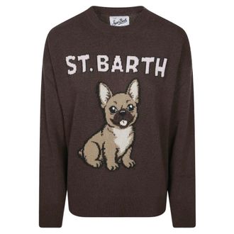 MC2 Saint Barth Pull col rond Tessa - Femme - Pulls - Brun - Taille: 40 FR