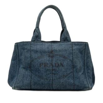 Prada Sac bandouli&egrave;re en denim Pre-owned - Femme - Pre-owned - Bleu - Taille: ONE Size